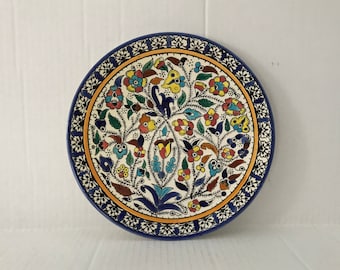 Hand-painted Floral Ceramic Plate - Etsy