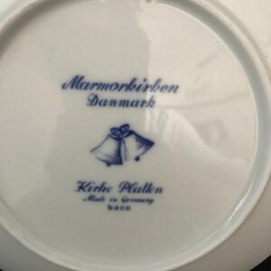 Vintage Marmorkirken Danmark 1970 Germany Blue Porcelain Plate - Etsy