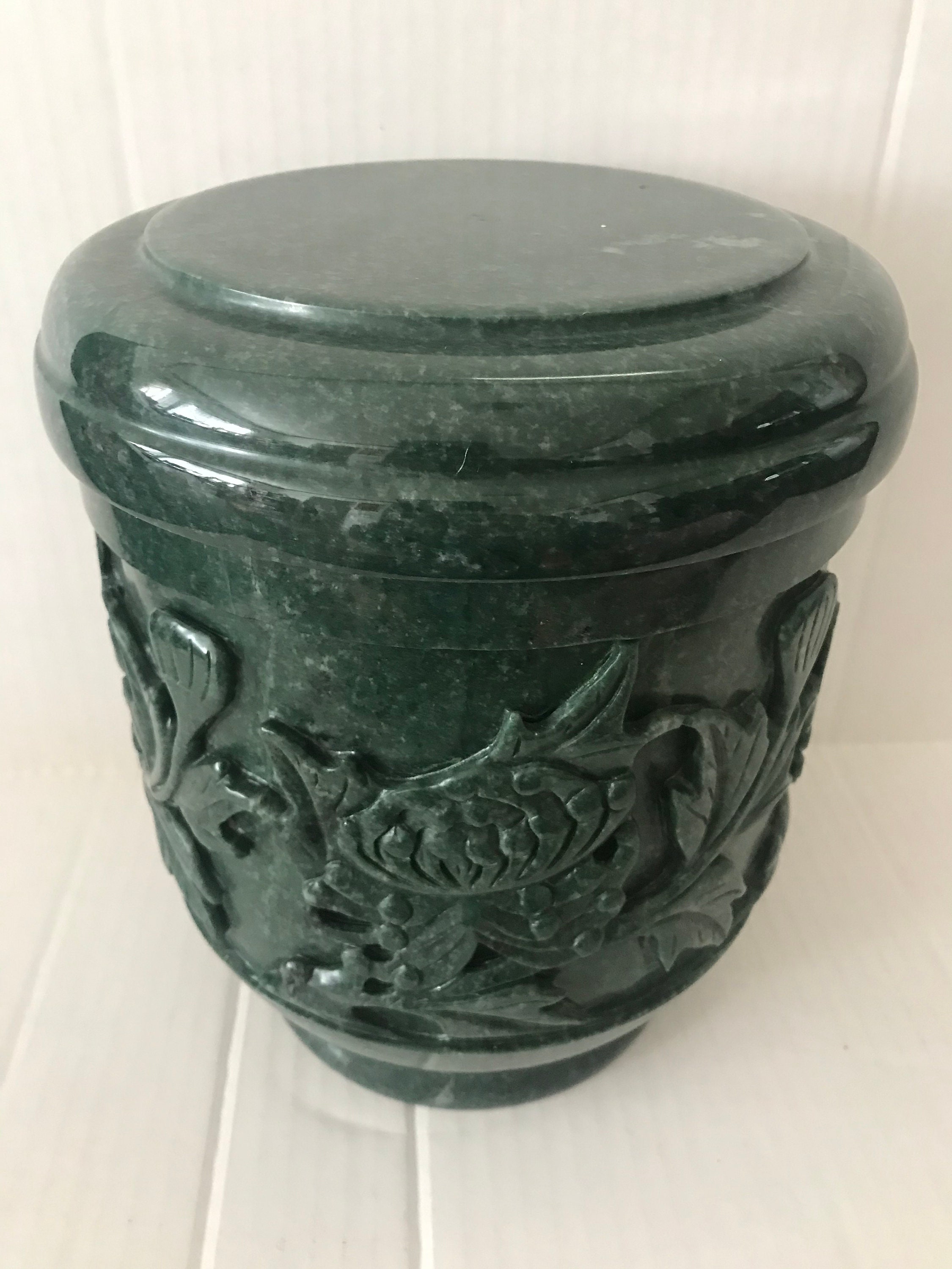 Natural Green Jade Cremation Urn - Etsy