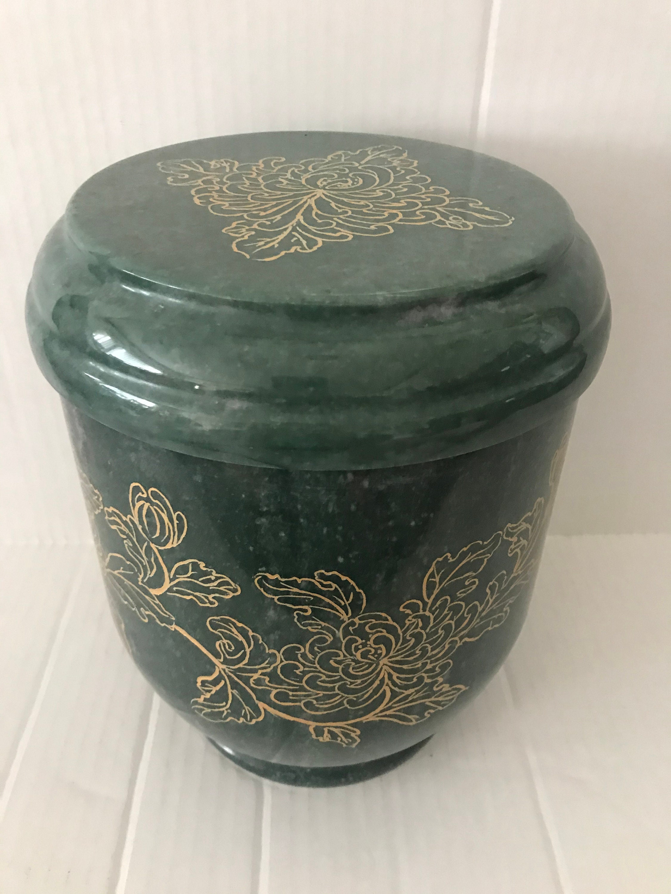 Natural Green Jade Cremation Urn | Etsy