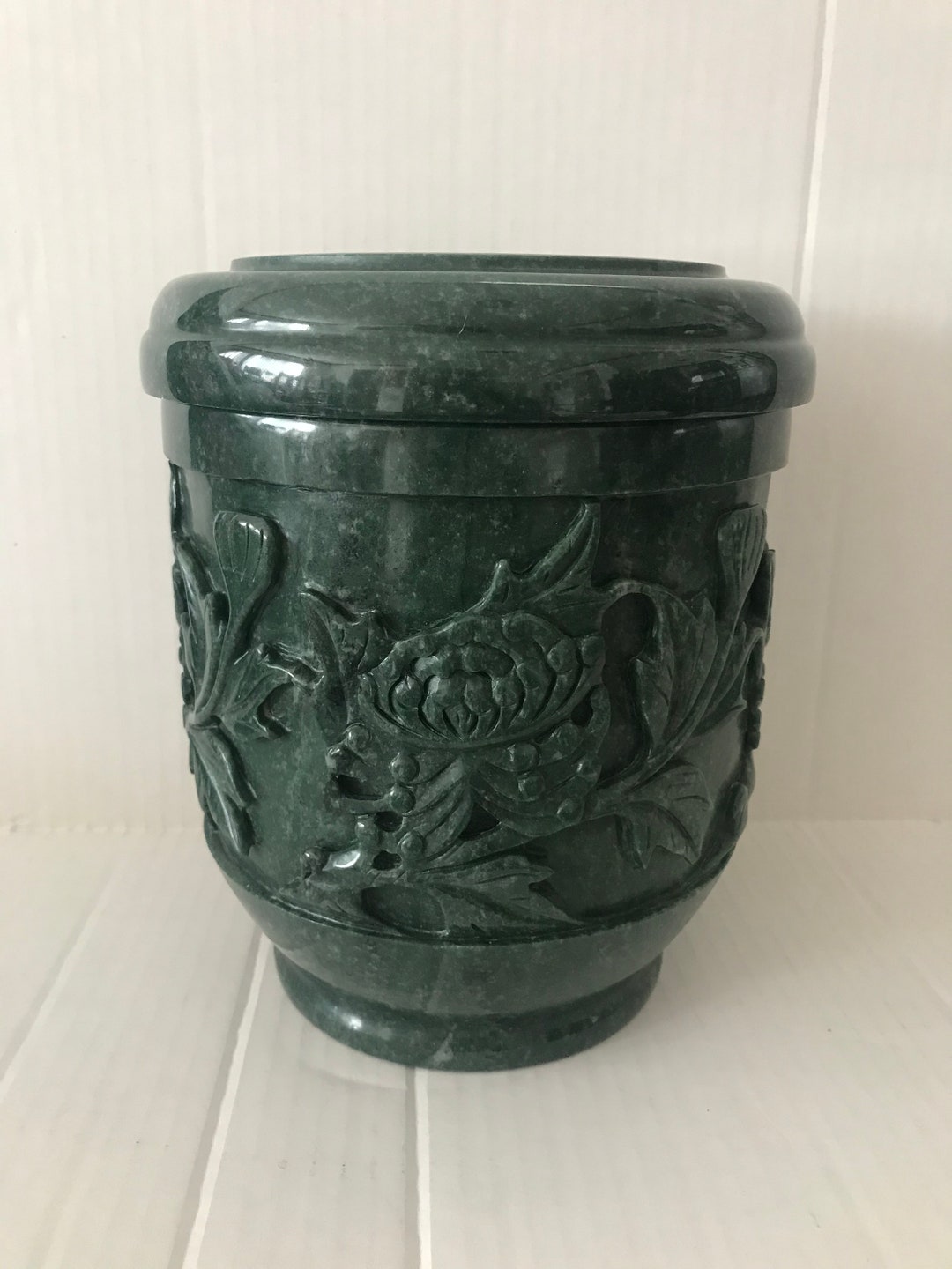 Natural Green Jade Cremation Urn - Etsy