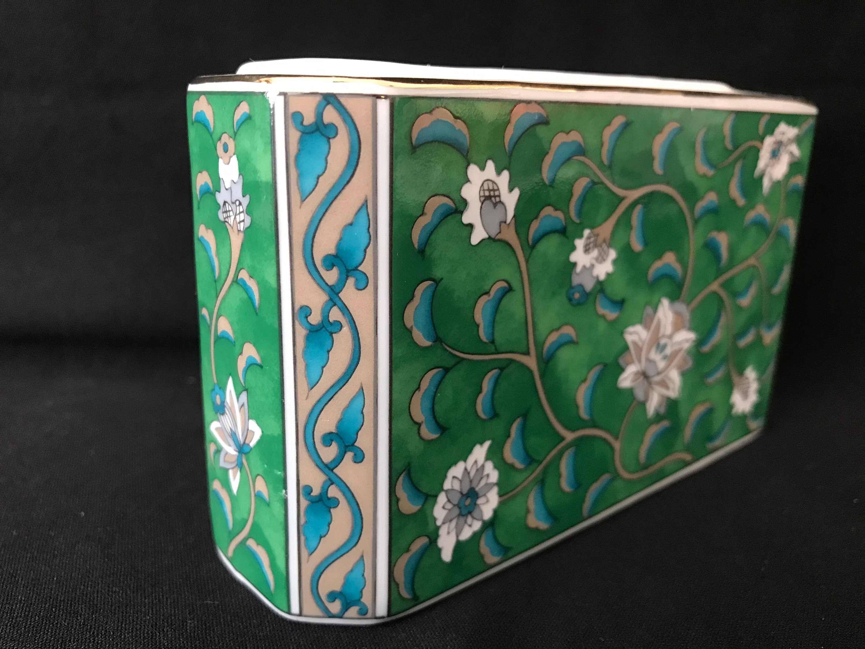 Vintage Green Porcelain Flower Receptacle Flower Arranging - Etsy