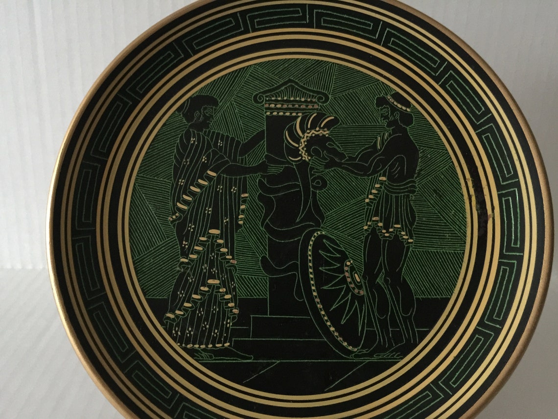 Greek Mythology Pottery Plate Made in Greece - Etsy