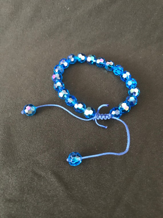 Royal Blue Crystal Bracelet - Blue bangle bracelet - … - Gem