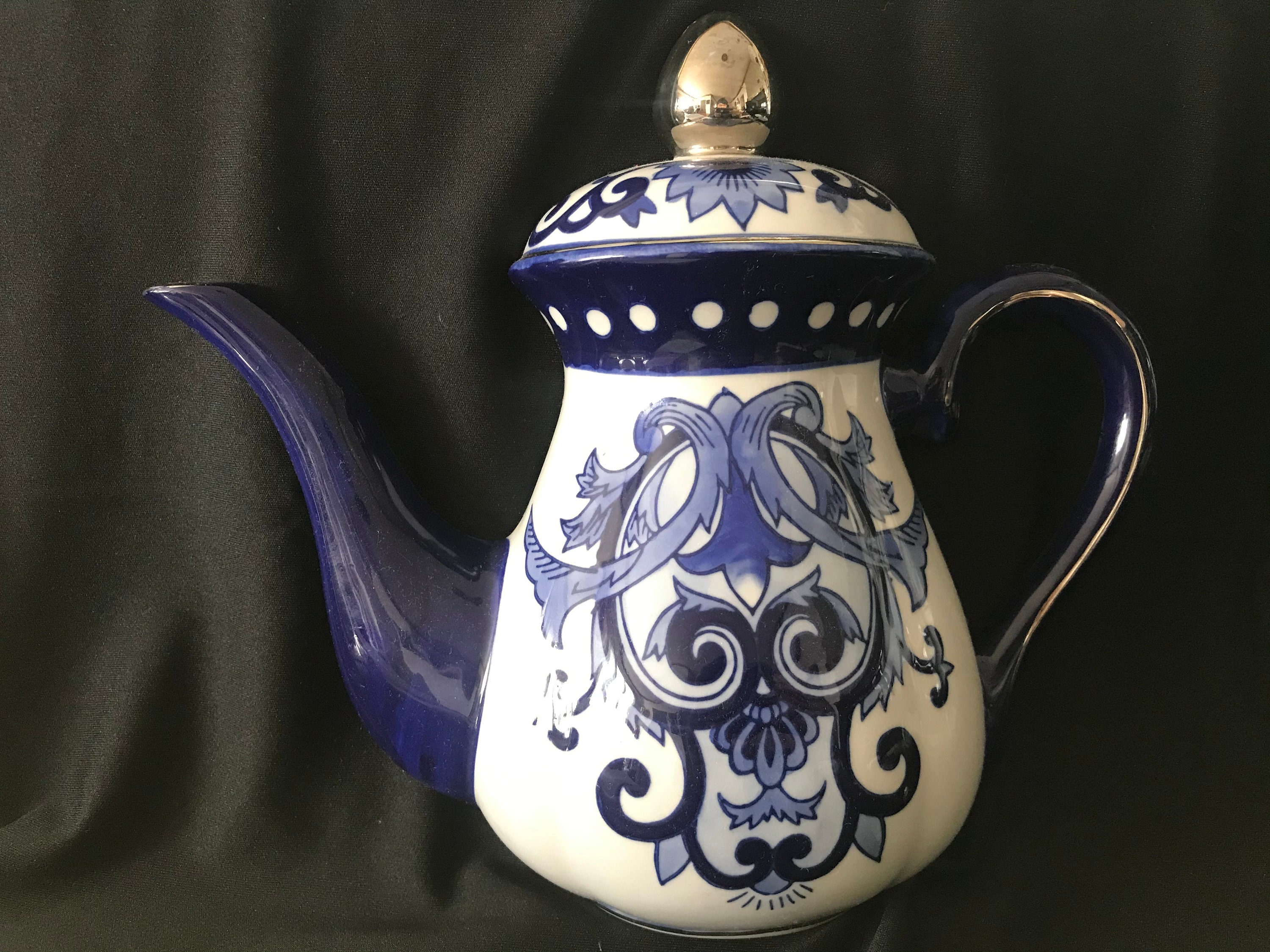 Vintage Blue and White Bombay Porcelain Teapot Wall Décor - Etsy