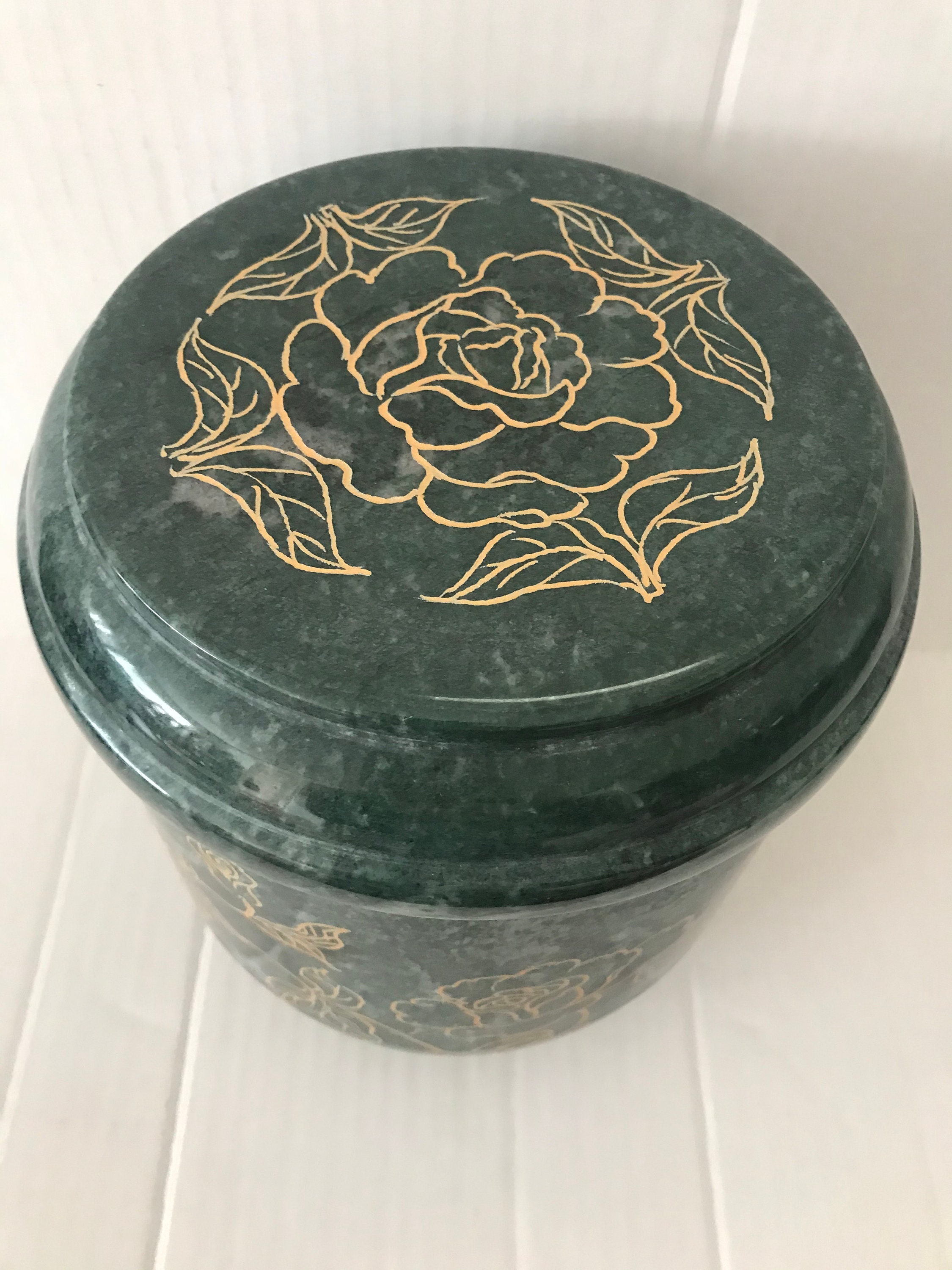 Natural Green Jade Cremation Urn | Etsy