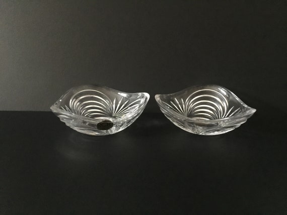 Collectible Glass Royal Crystal Rock Crystal Dishes bowls set of 2 ...