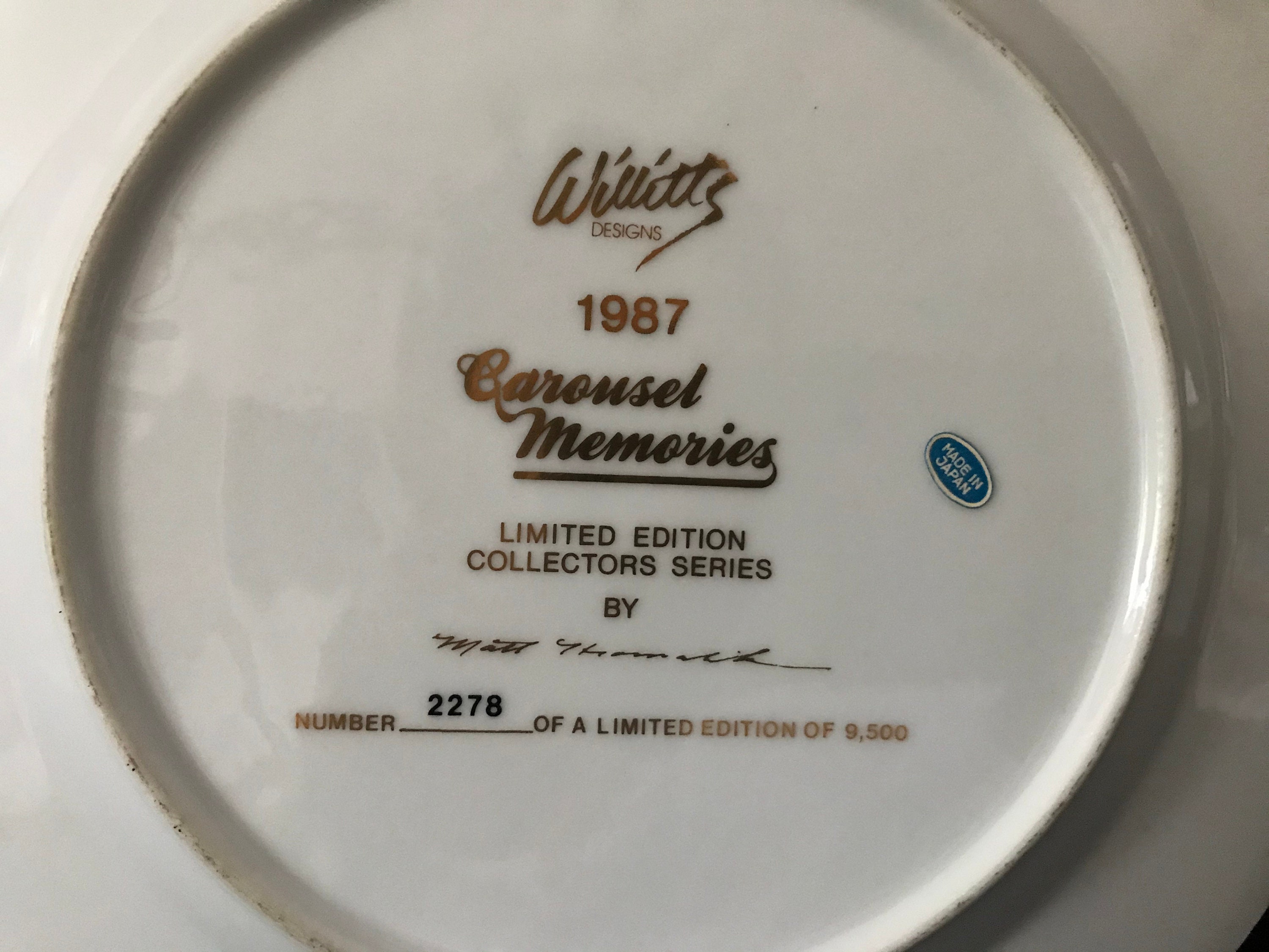 Vintage Willitts Designs 1987 Carousel Memories Porcelain - Etsy