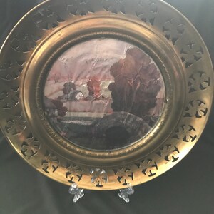 Vintage Painting With Solid Brass Frame Wall Hanging - Etsy