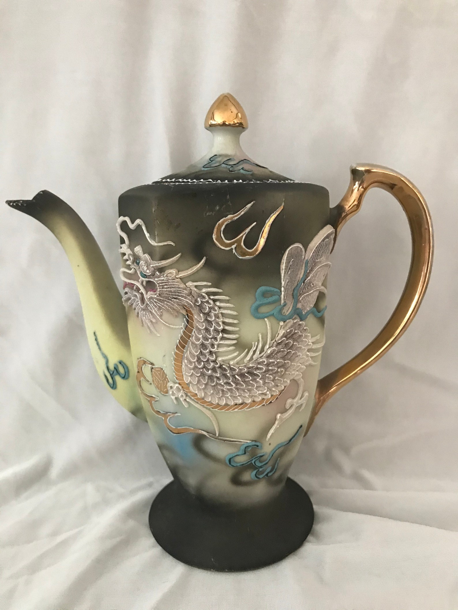 Vintage Japanese Dragonware Porcelain Tea Set - Etsy