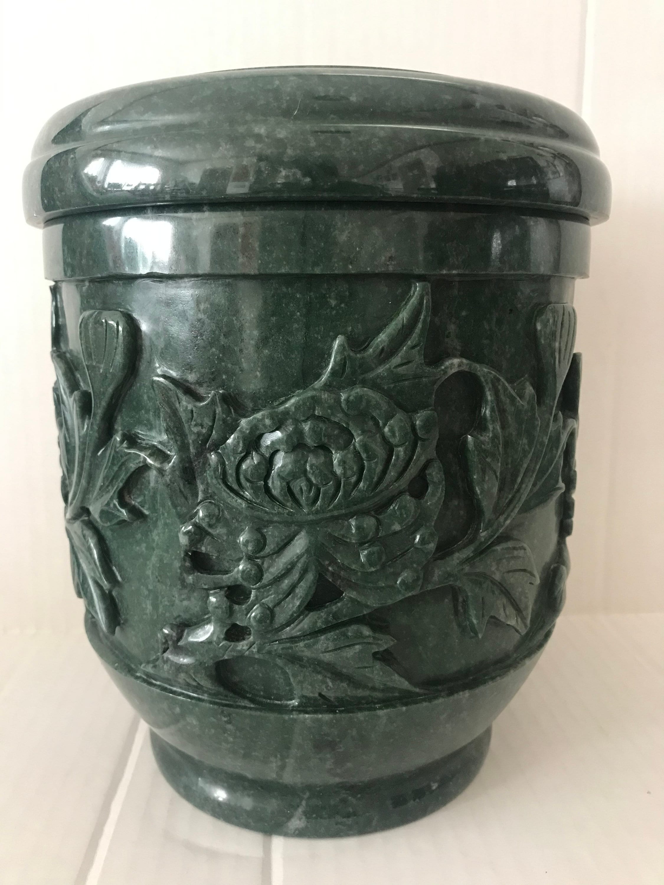 Natural Green Jade Cremation Urn - Etsy