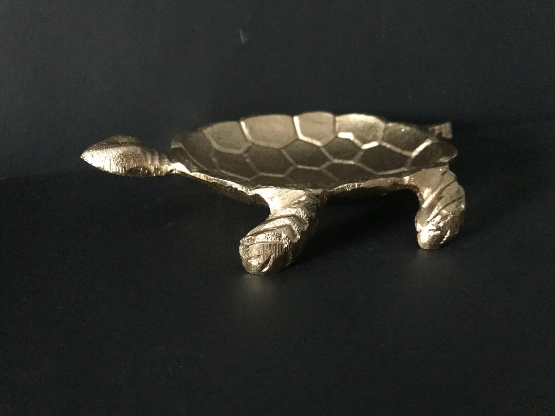 Gold Metal Turtle Trinket Dish, Ring Holder - Etsy