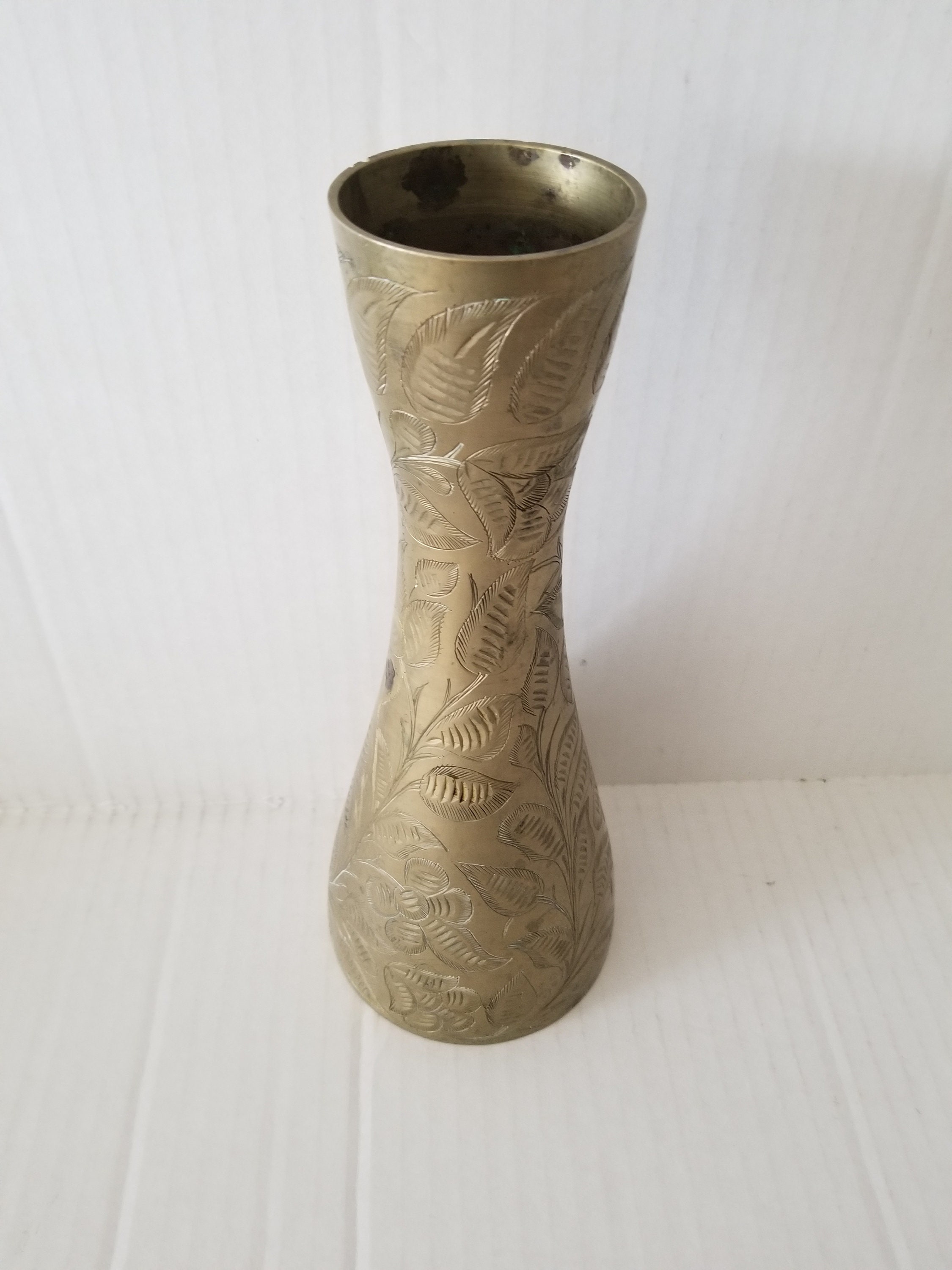 Sarna Brass Vase, Made in India - Etsy Canada