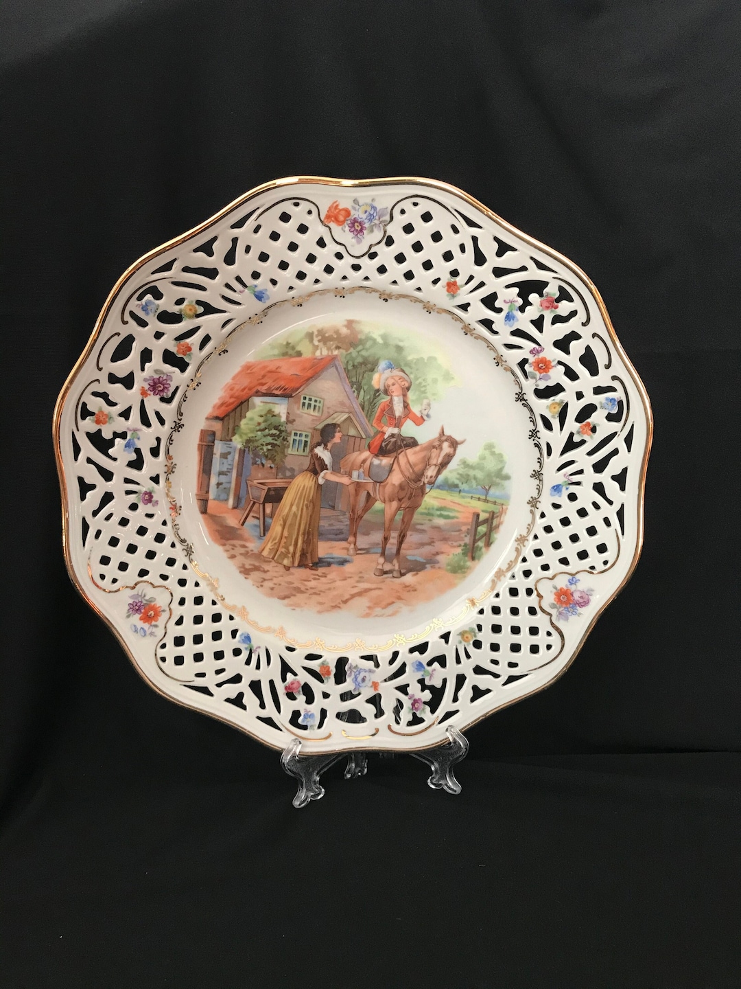 Schumann Bavaria Germany Openwork Porcelain Plate - Etsy