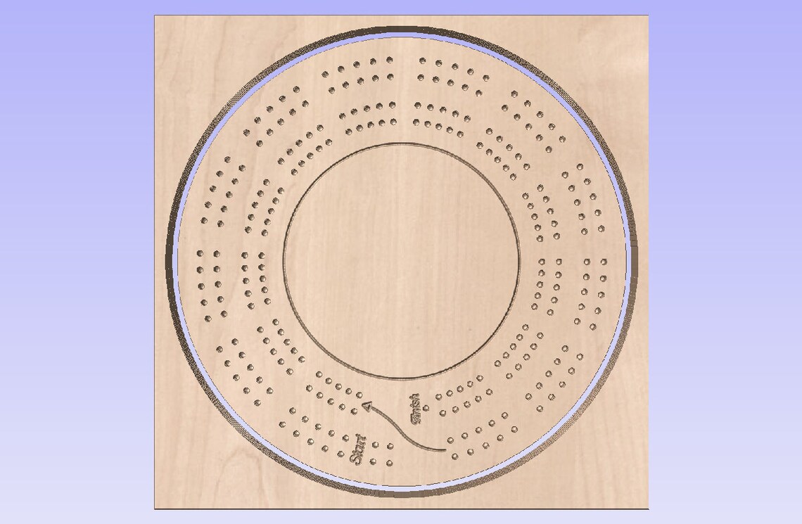 10 Inch Cribbage Board DXF/PDF/SVG Files 2 Player - Etsy