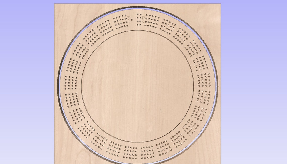 14 in Cribbage Board DXF/SVG/PDF Files 4 Player - Etsy