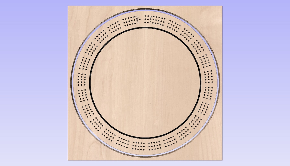 14 in Cribbage Board DXF/SVG/PDF Files - Etsy