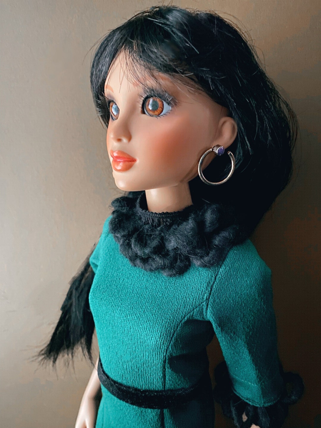 Green Faux Fur Knit Shearling Dress for 19 20 Doll Fits - Etsy