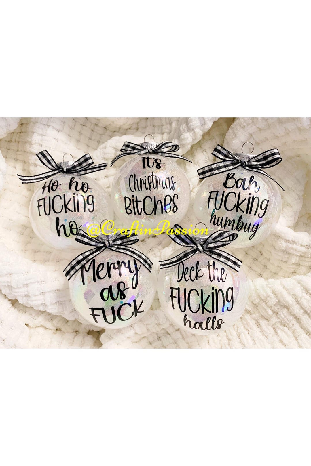 Funny Offensive Ornaments / Swear Words / Secret Santa / Novelty Gift ...
