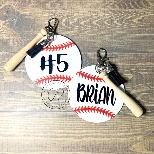 Baseball Keychain - Etsy