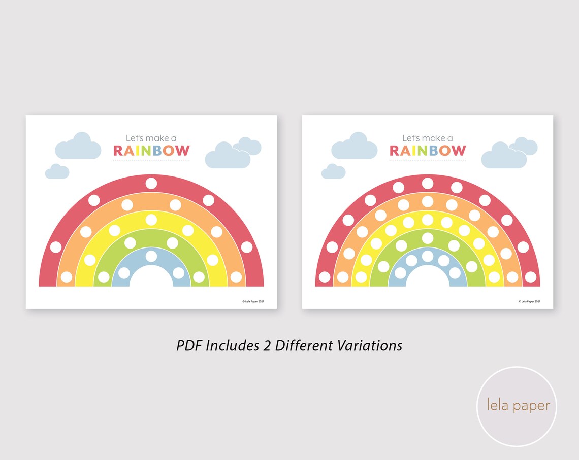 Rainbow Activity Mat Pom Pom Mat Printable Pom Pom Play - Etsy