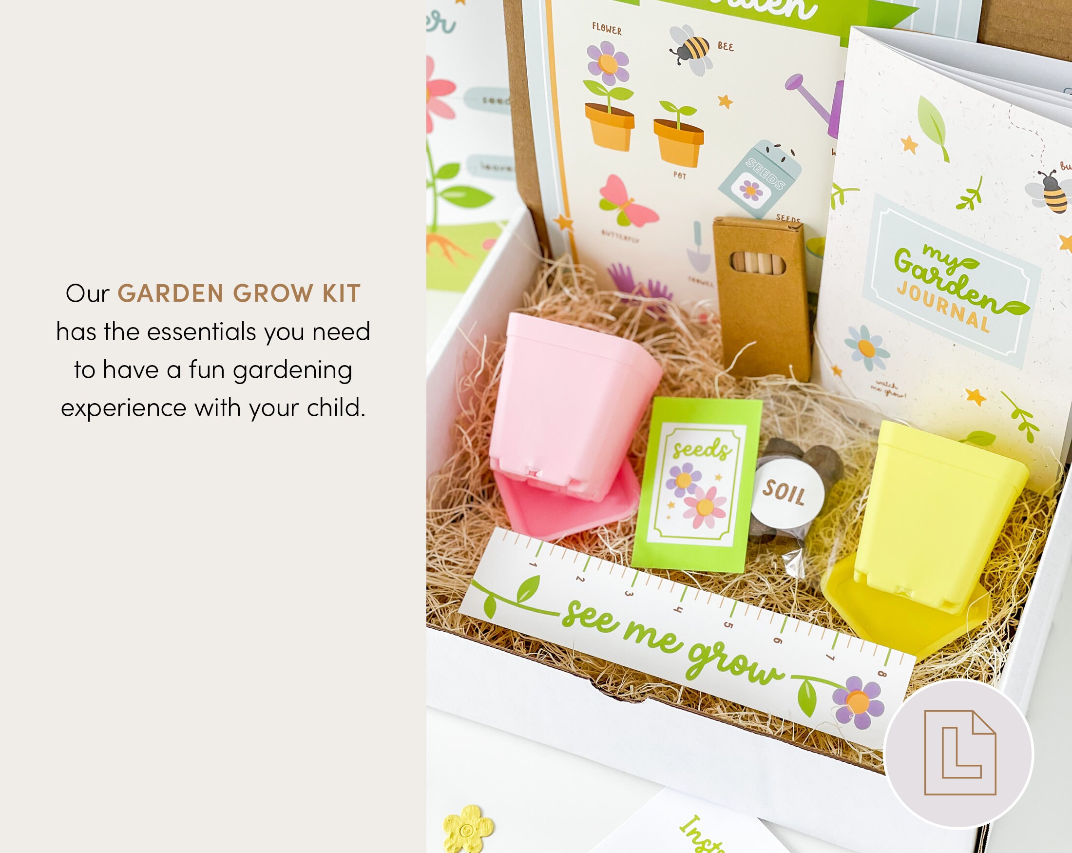 Spring Flower Gardening Activity Kit, Learning Play Set, Easter Gift ...