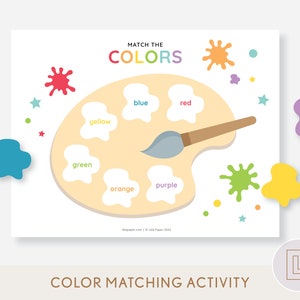 Color Matching Activity Printable | Learning Colors Busy Book Page ...