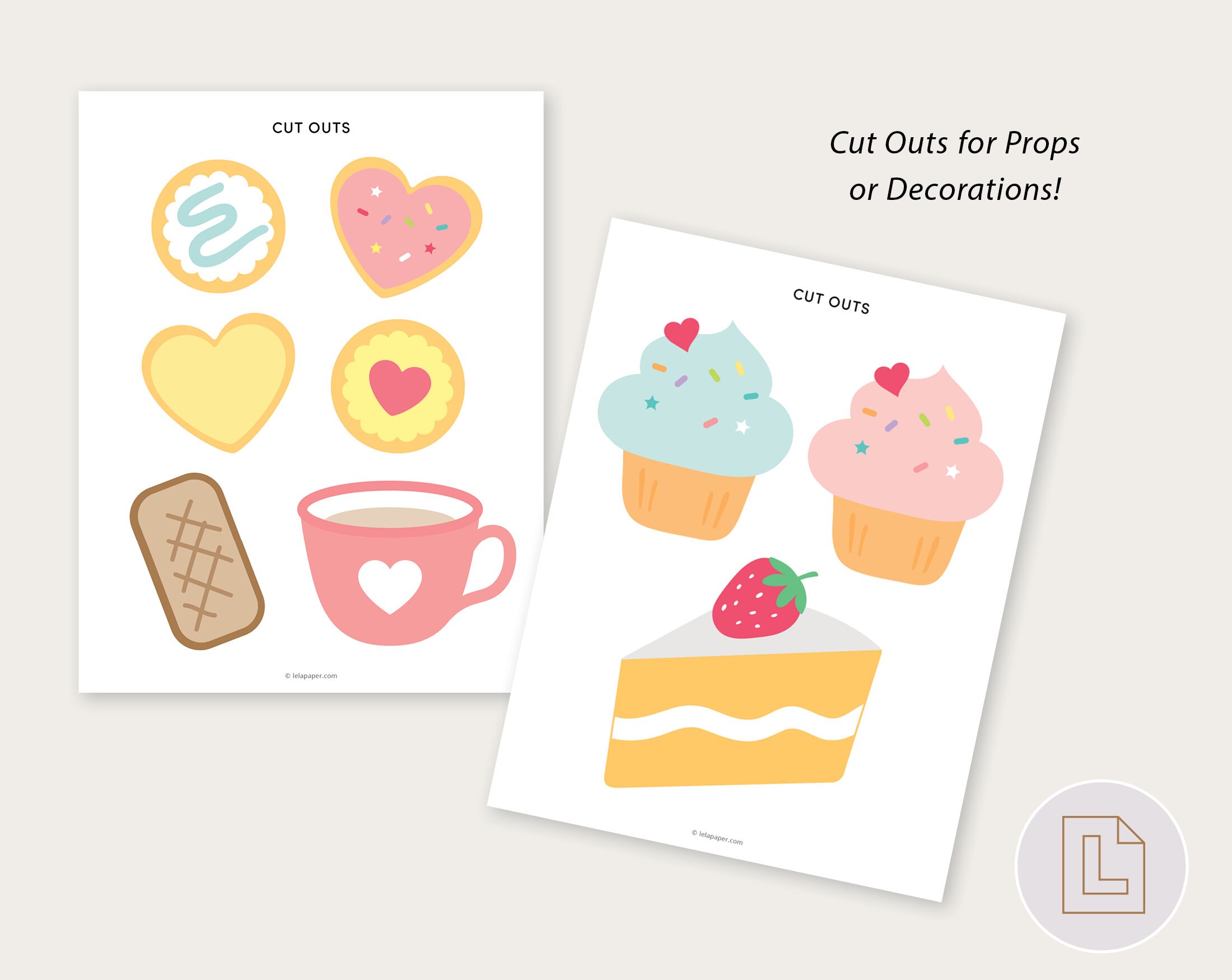 Sweet Bakery Dramatic Play Printable Baker Pretend Play Cupcake Dessert ...
