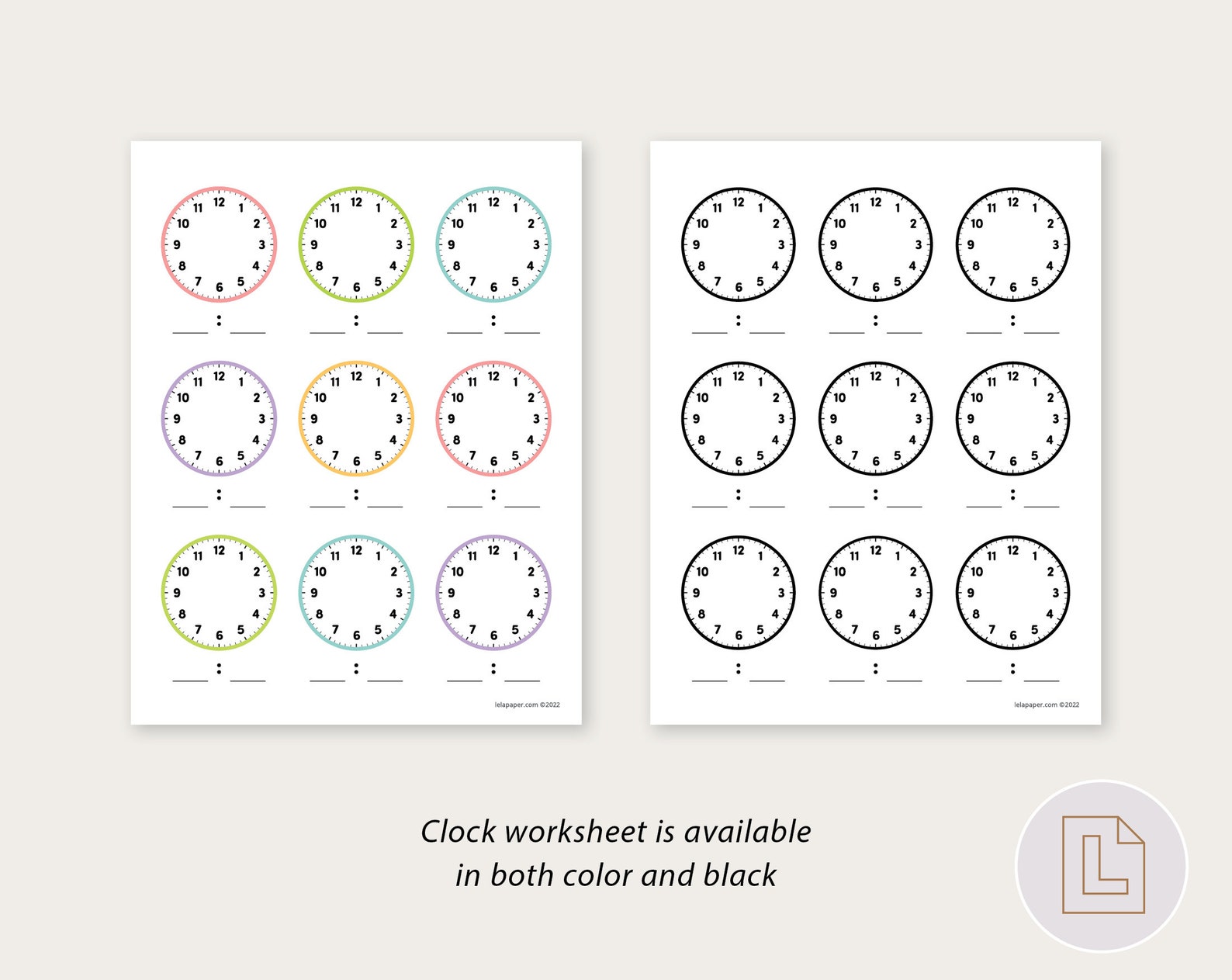 Learn to Tell Time Clock Activity | Telling Time Printable | What Time ...