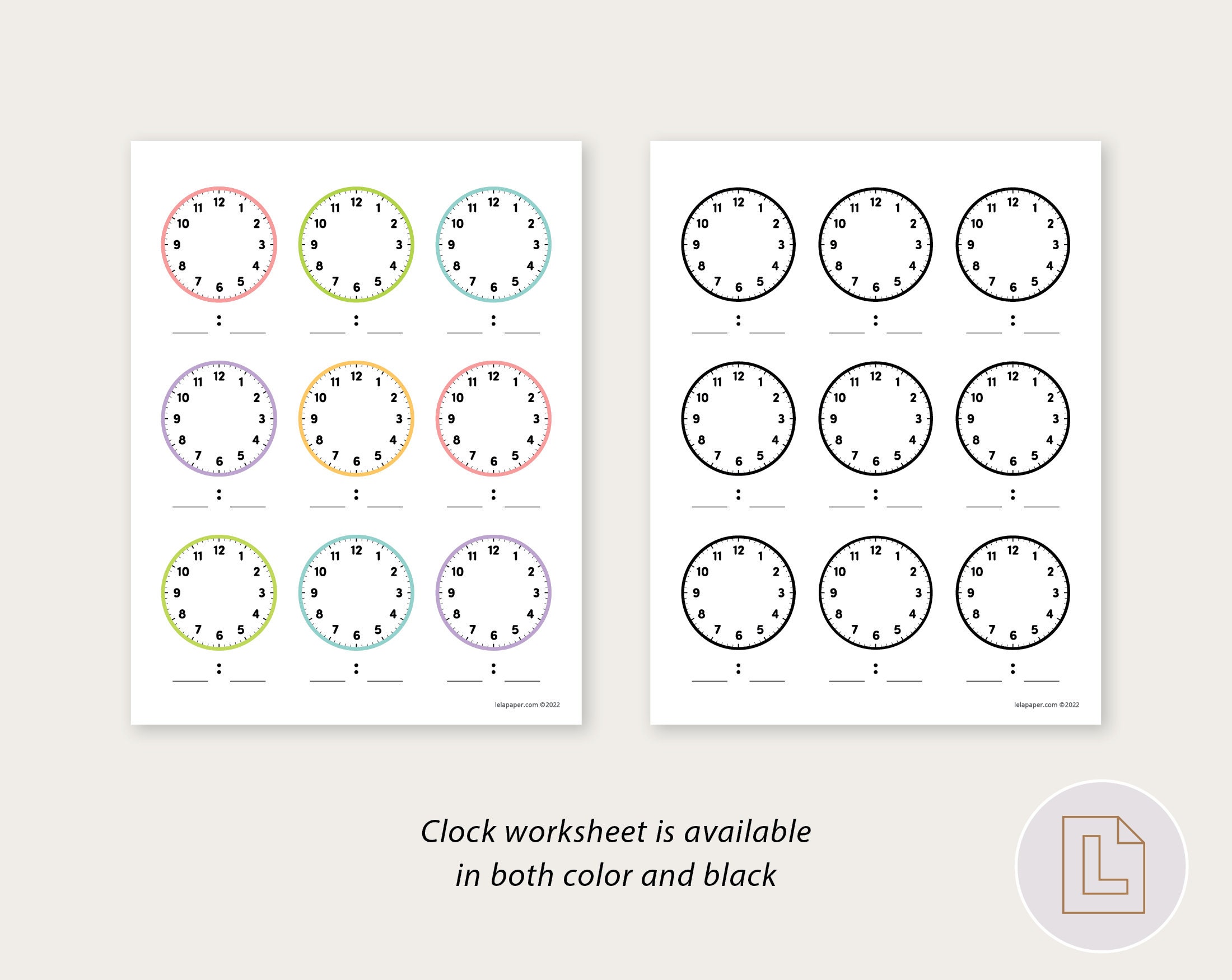 Learn to Tell Time Clock Activity | Telling Time Printable | What Time ...