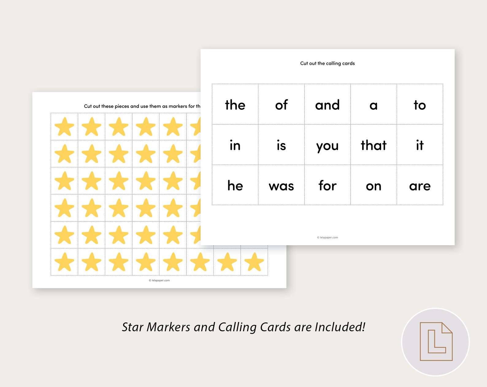 Sight Words Bingo Printable Game Fry's First 25 Sight Words Learning ...