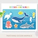 Ocean Animals Matching Activity Printable, Under the Sea Whale Shark ...