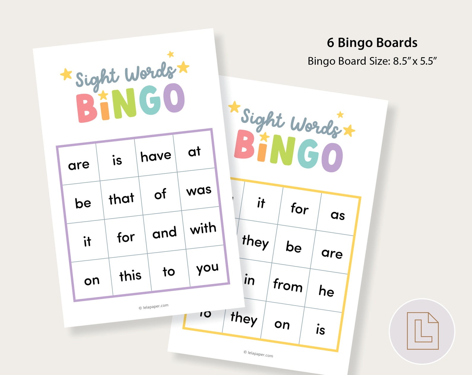 Sight Words Bingo Printable Game Fry's First 25 Sight Words Learning ...