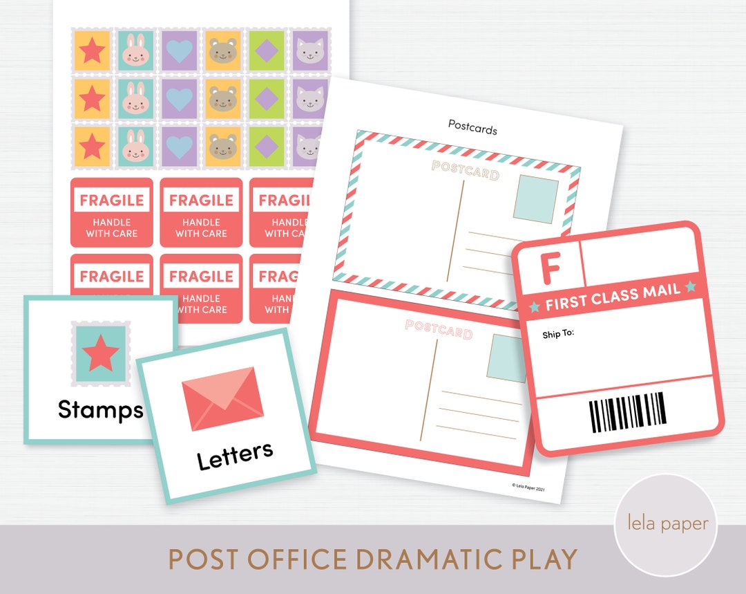 Post Office Play Bundle | Dramatic Play Printable | Preschool Toddler ...