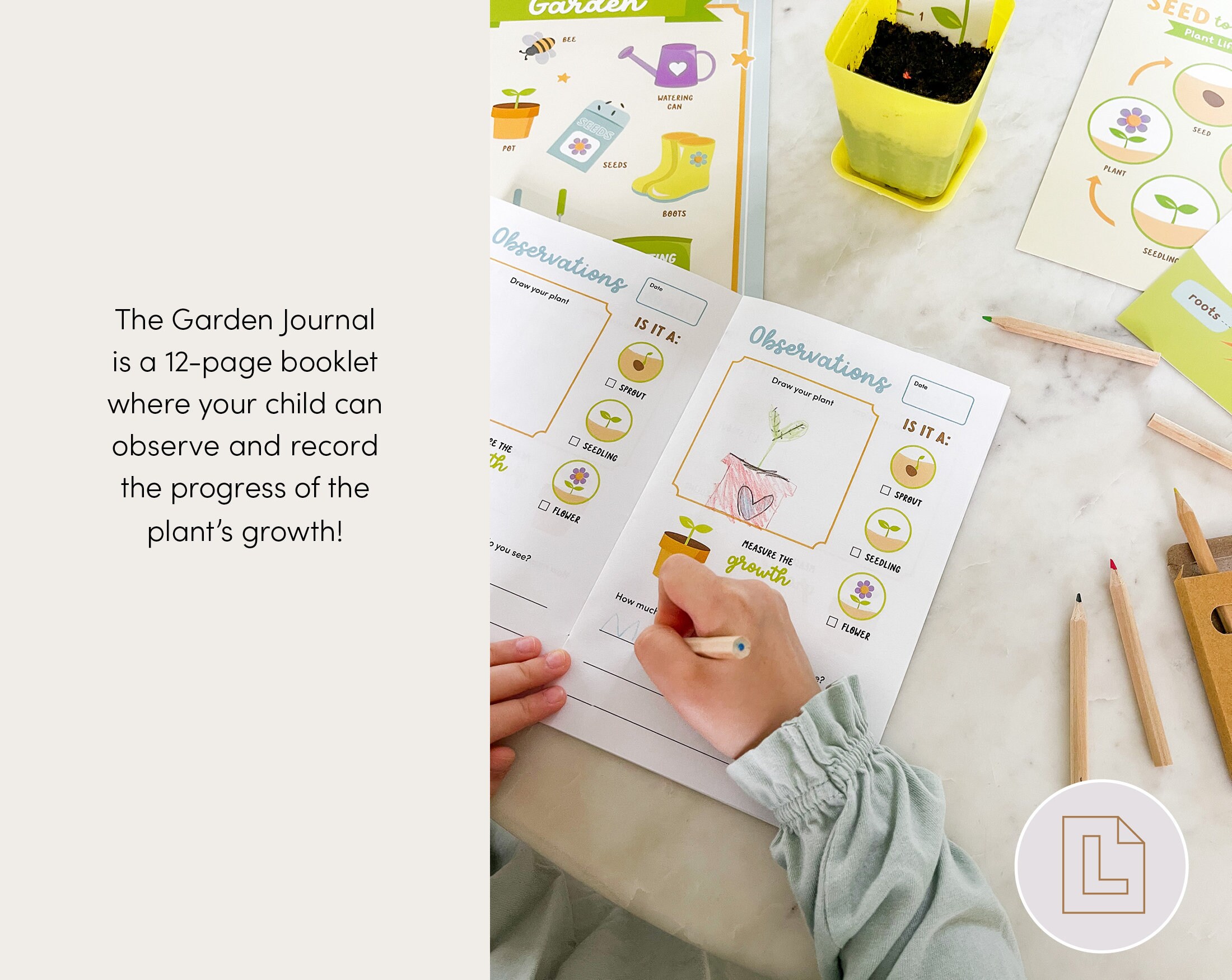 Spring Flower Gardening Activity Kit, Learning Play Set, Easter Gift ...