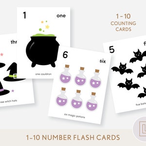 Halloween Counting Flash Cards | 1-10 Number Flashcards | Early Math ...