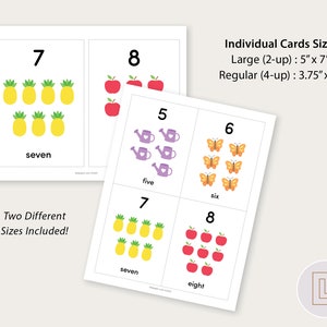 Numbers 1-20 Counting Flash Cards, Learning to Count Toddler Preschool ...