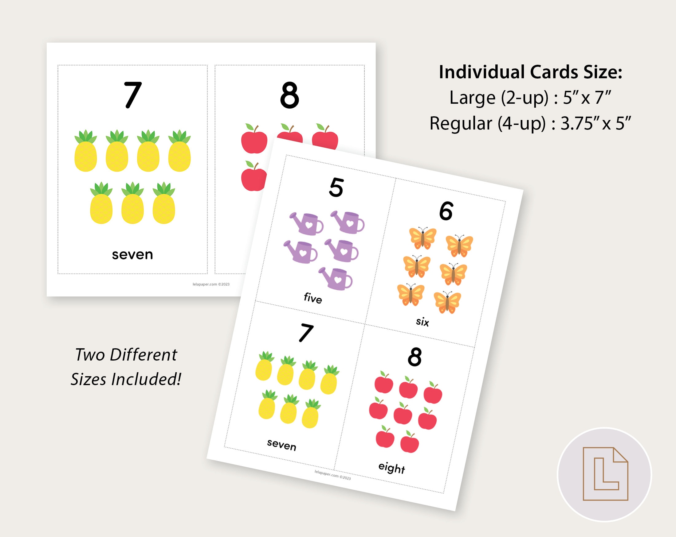 Numbers 1-20 Counting Flash Cards, Learning to Count Toddler Preschool ...