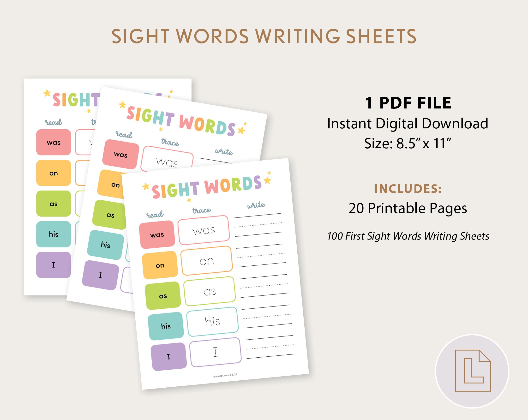 Sight Words Learning Bundle | Activity Pack Printable | Bingo Game ...