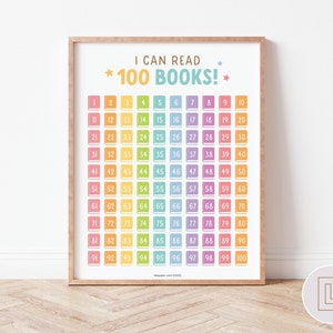 Book Reading Chart for Kids | Reading Log Tracker | 50 100 Books ...