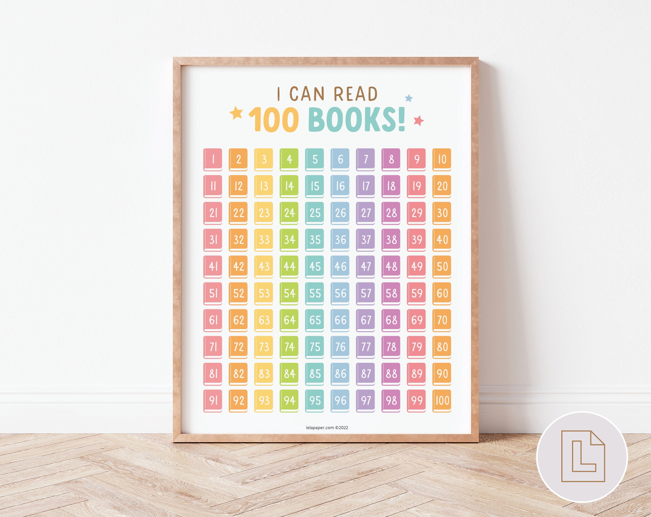 Book Reading Chart for Kids Reading Log Tracker 50 100 - Etsy