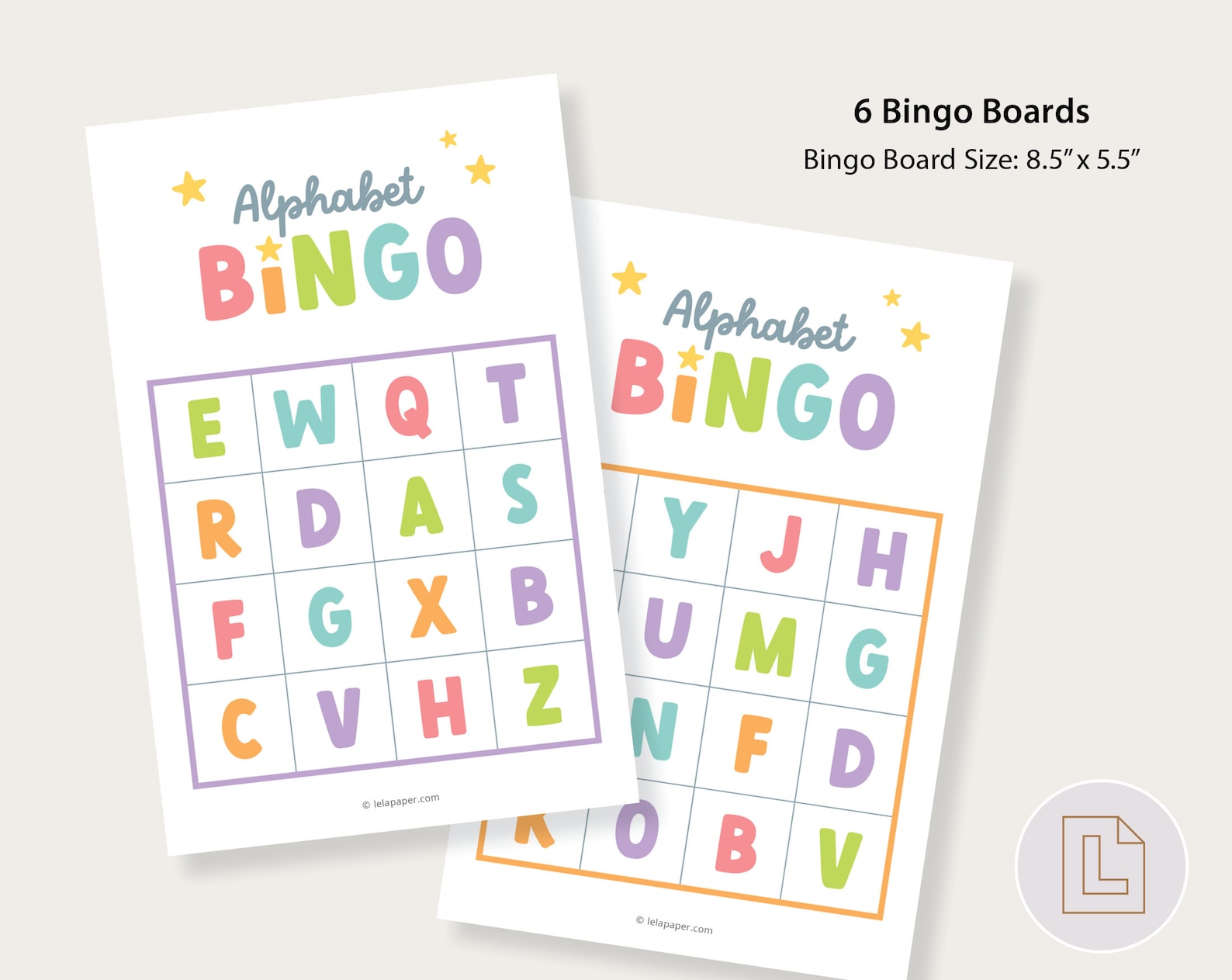 Alphabet Bingo Printable Game | Alphabet Letters Learning Activity for ...