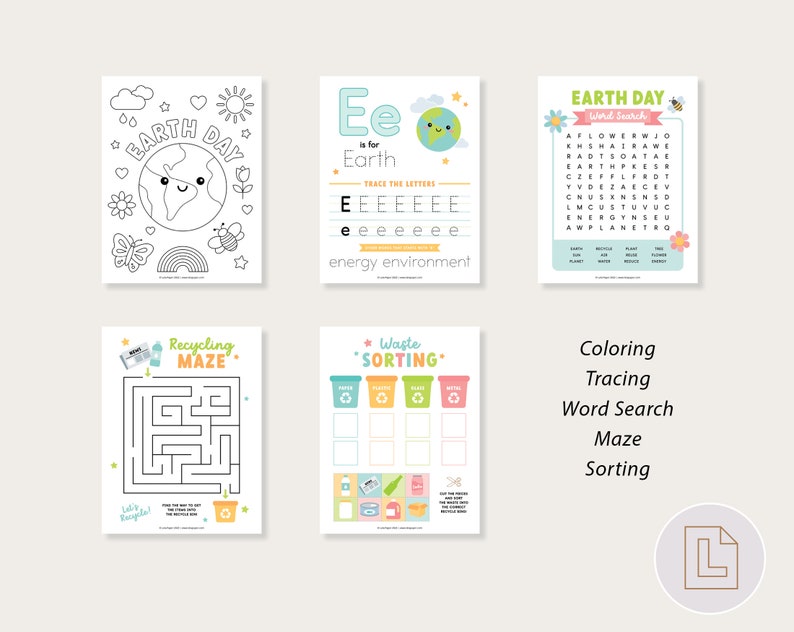 Earth Day Activity Pack Printable, Earth Day Coloring Activities, Earth ...