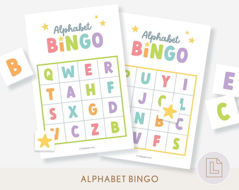 Alphabet Bingo Printable Game | Alphabet Letters Learning Activity for Kids | Fun School ...
