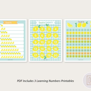 Counting Numbers Learning Printable 10, 20, 100, Learning Binder ...