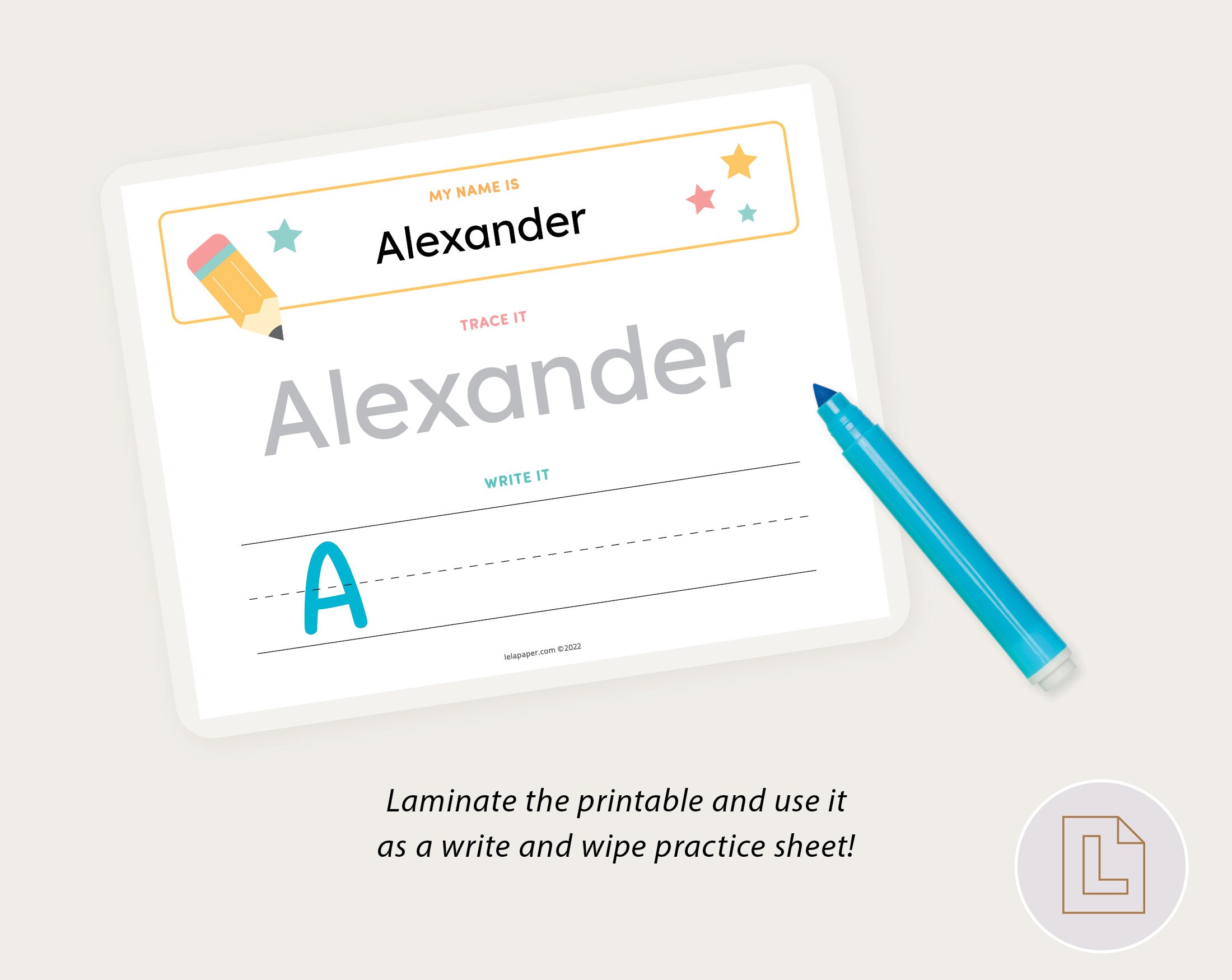 Custom Editable Name Tracing Sheet | Prek Learn and Spell My Name ...