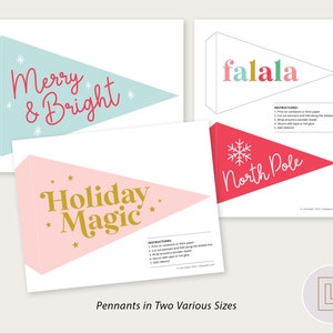 Christmas Holiday Banners, Pennant Flags, Prints, and Gift Tags ...