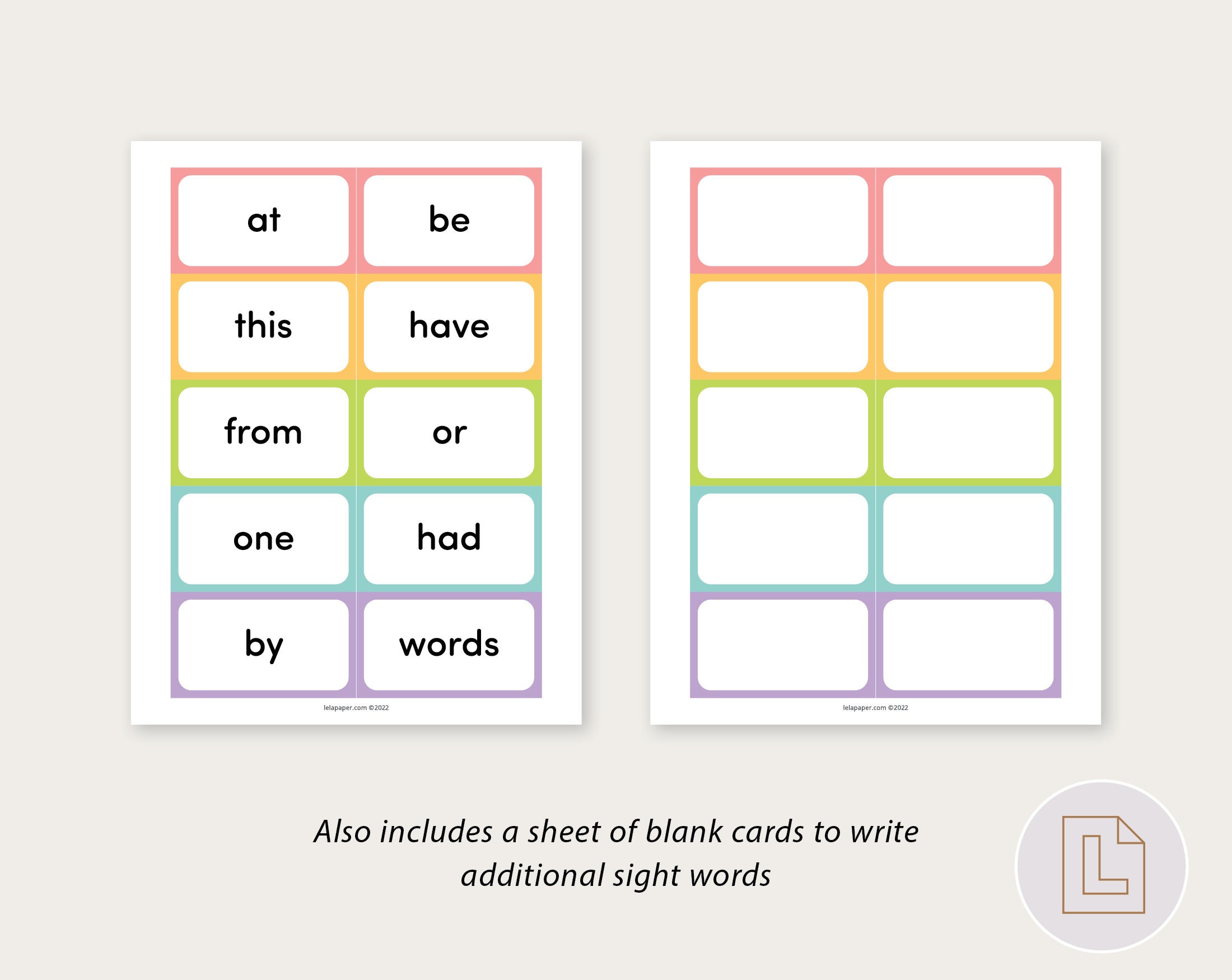 Fry's First 100 Sight Words Flashcards | High Frequency Words Cards ...