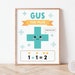 Gus the Plus Linus the Minus Wall Art Poster Printable Kids Educational ...