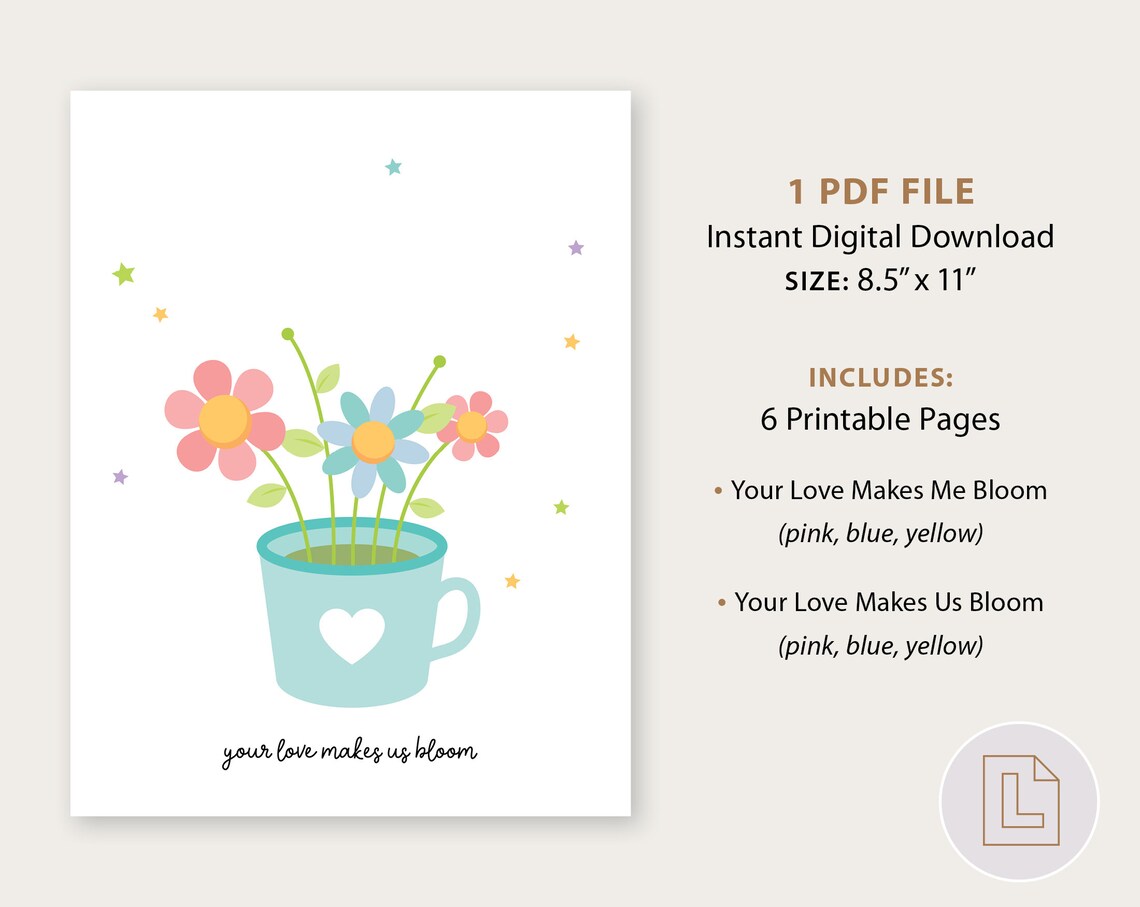 Mother's Day Handprint Flower Art Printable Keepsake - Etsy